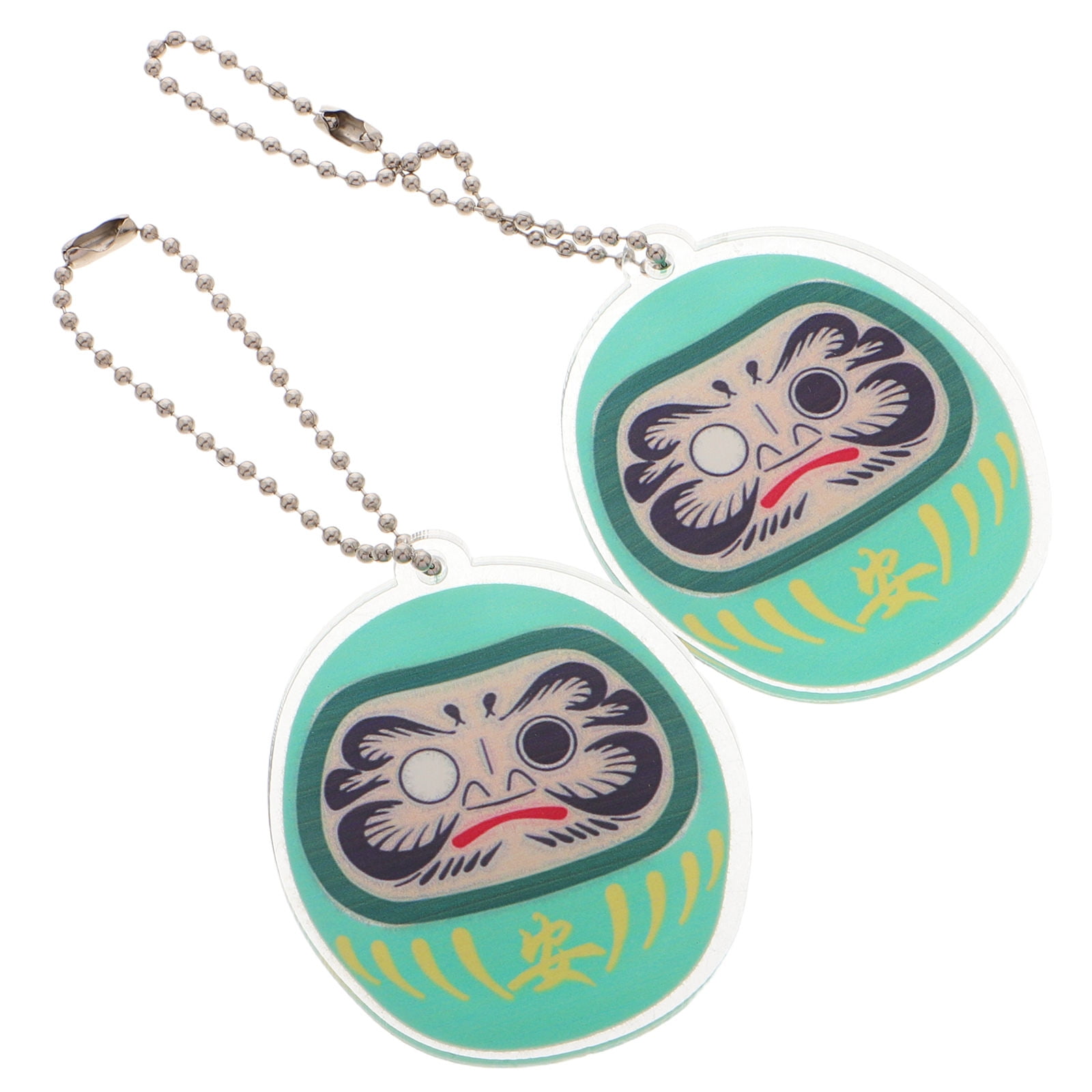 OULII 2Pcs Bag Decor Acrylic Green Cute Keychain for Daily Use ...