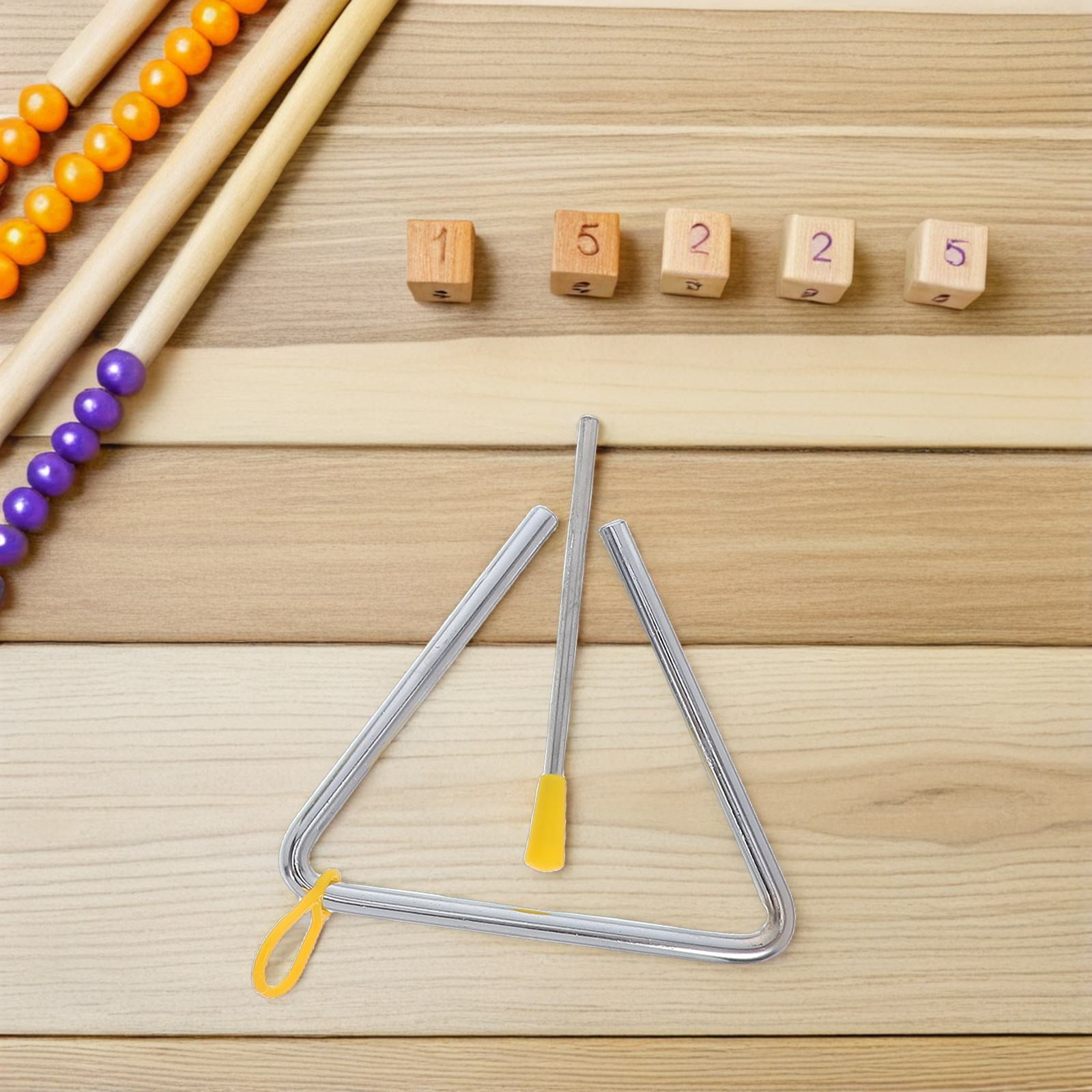 OULII 3 Sets Musical Triangle Steel Set for Children Hand-eye Coordination and Teamwork ...