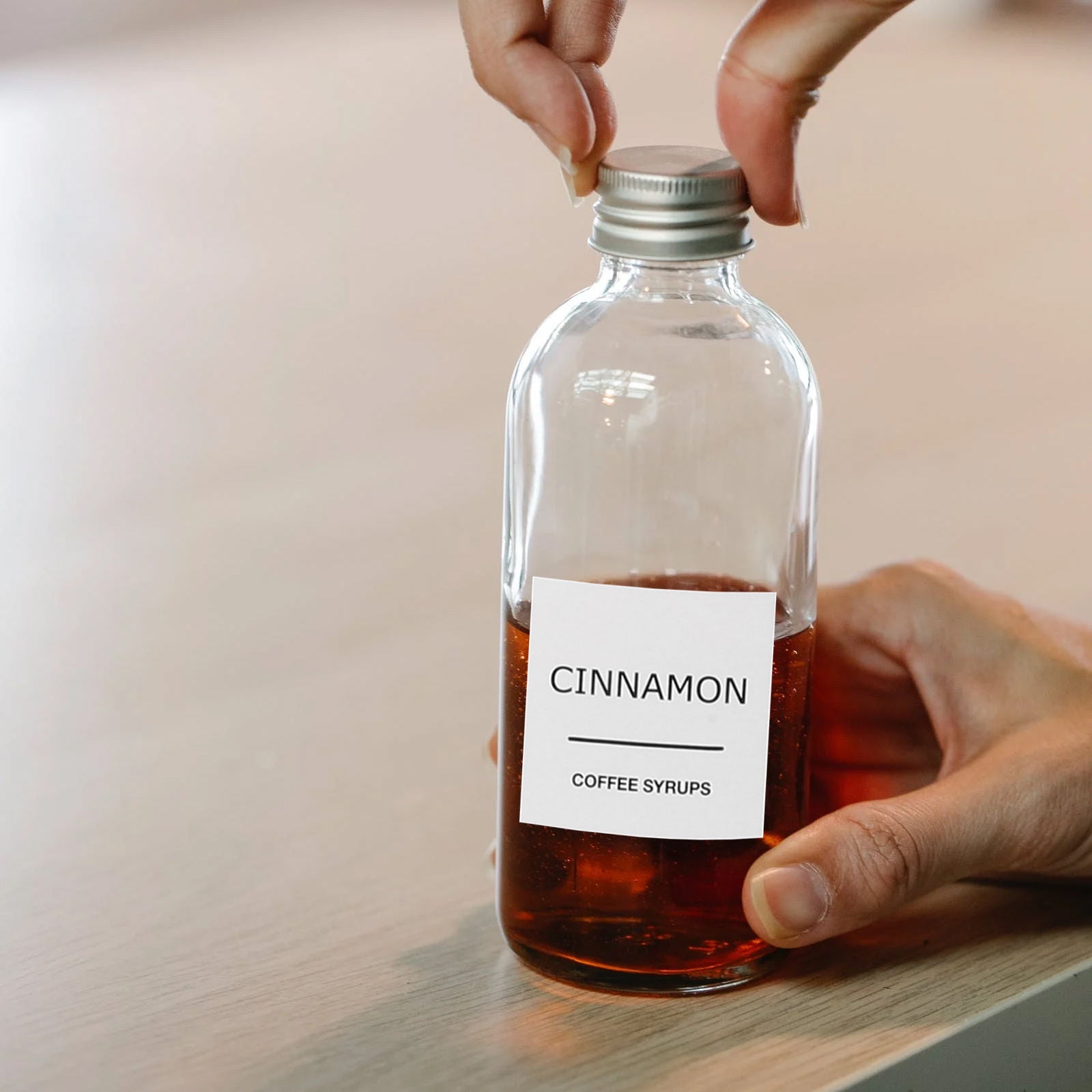 OULII 3 Sheets Convenient Coffee Syrup Labels Waterproof Writable ...