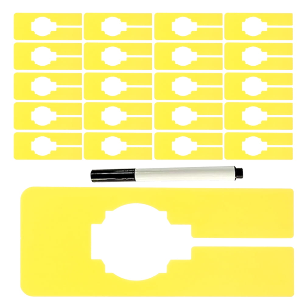 OULII 30Pcs Yellow Plastic Hanging Closet Dividers for Easy Wardrobe ...