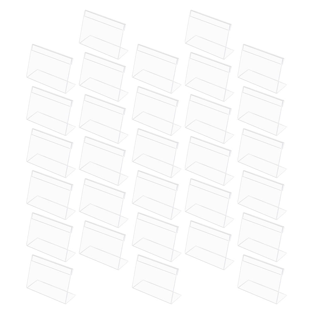 OULII 30Pcs Acrylic Sign Holder Transparent L Shaped Price Tag Display ...