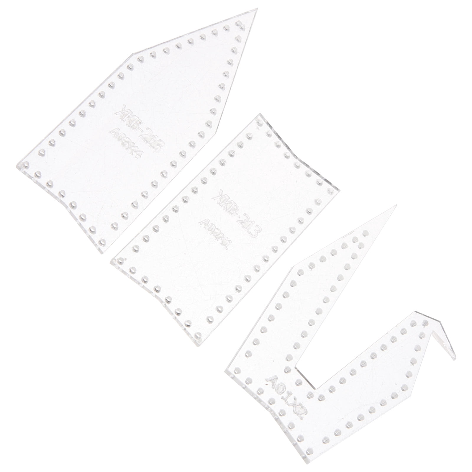 OULII 3Pcs Acrylic Keychain Making Stencils White Durable Templates for ...