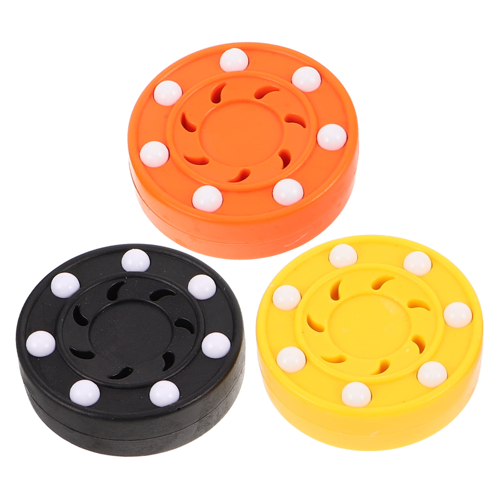 OULII Durable ABS Ice Hockey Pucks Assorted Colors for Training Games ...