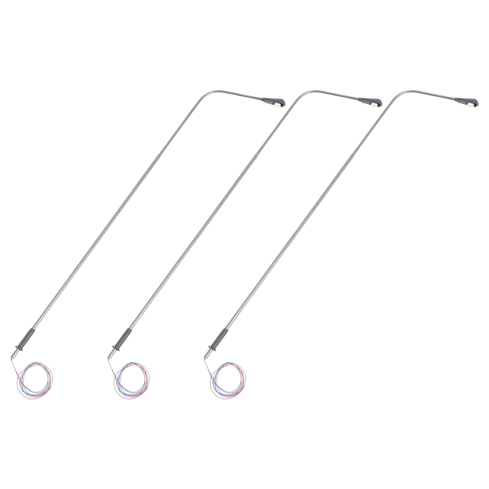 OULII 3Pcs Street Light Models Layout Street Lights 13X0.4X0.2In Metal ...