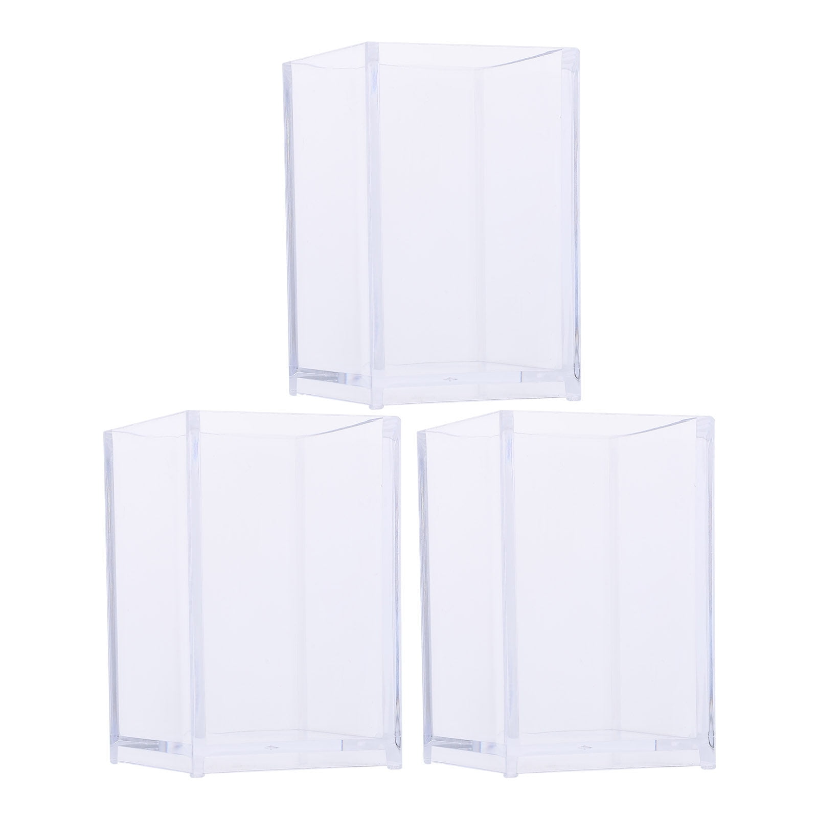 OULII 3Pcs Transparent Acrylic Cylinder Storage Container for Cosmetics ...