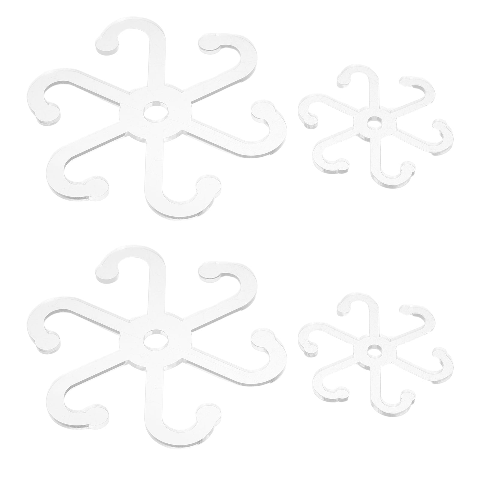 OULII 4Pcs Acrylic Plant Stem Support Stakes Transparent for Indoor and ...