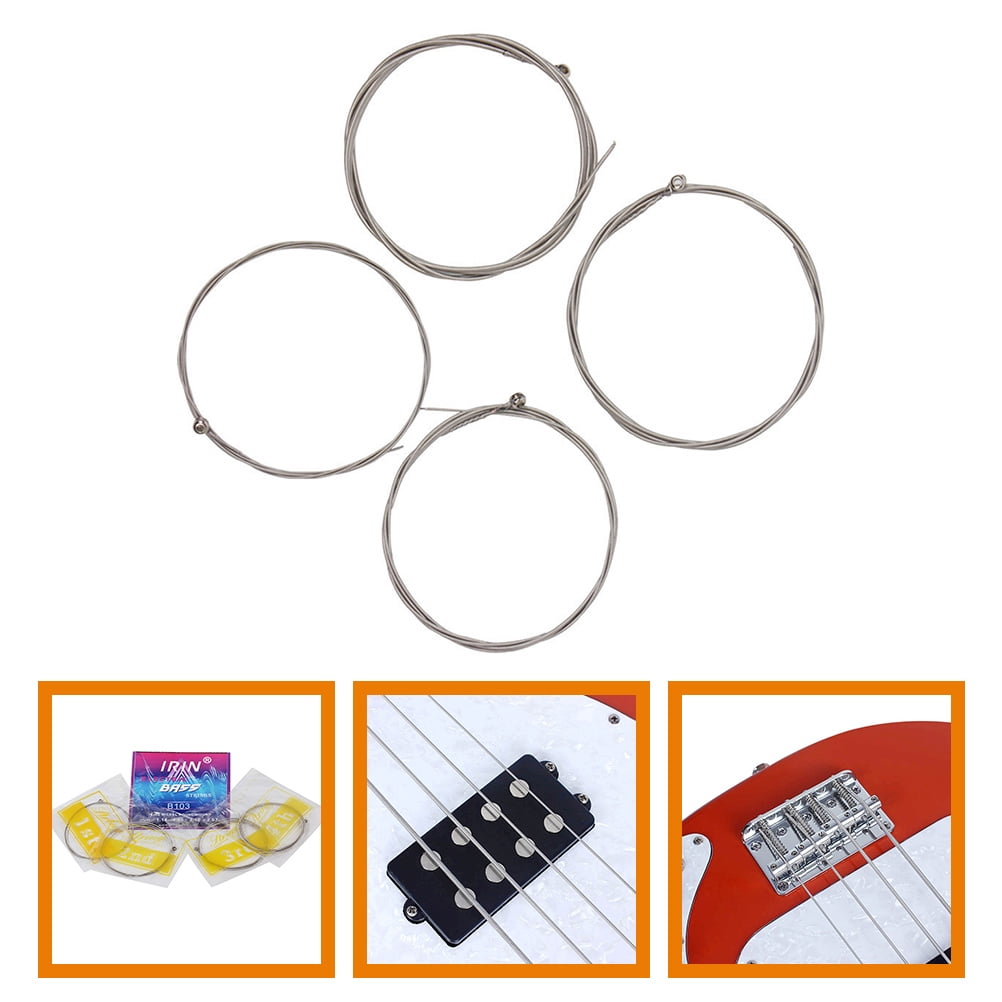 OULII 4Pcs Medium Scale Bass Strings For Beginner With Copper Alloy And ...