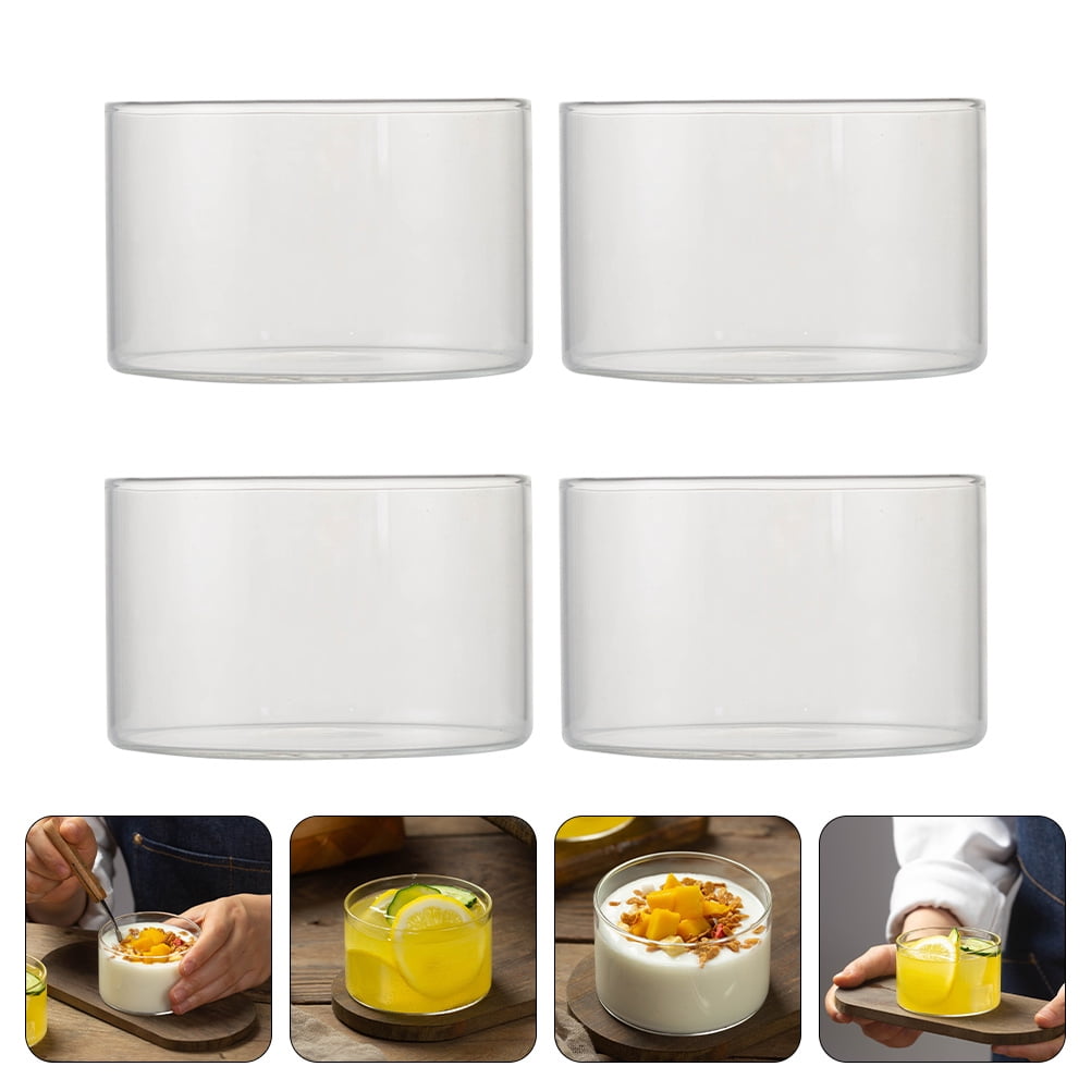 OULII 4Pcs Non Permeable Glass Pudding Cups for Easy Cleaning - Walmart.com
