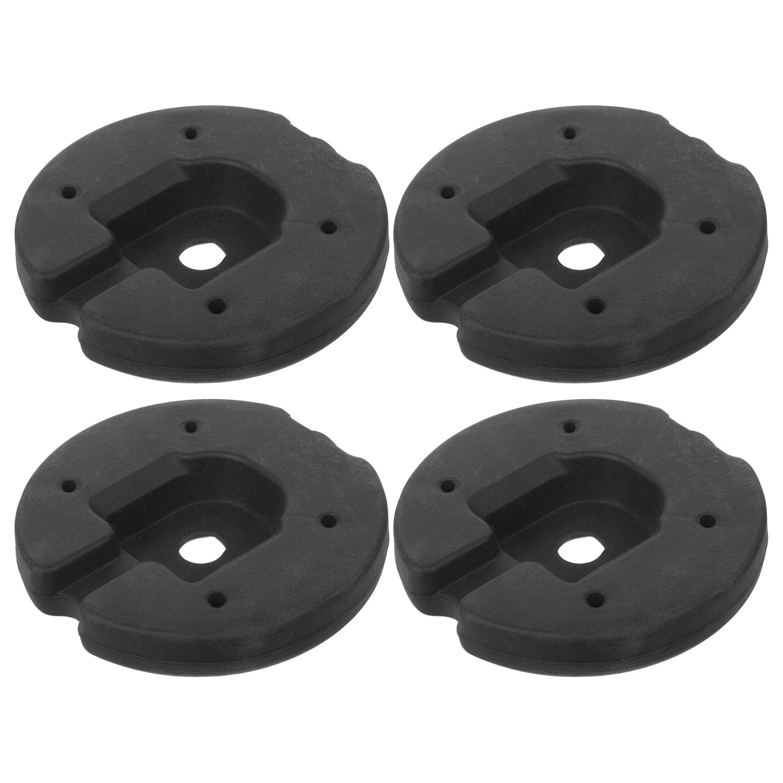 OULII 4-Pack Black Weighted Lamp Bases for Desk and Floor Lamps, Stable ...