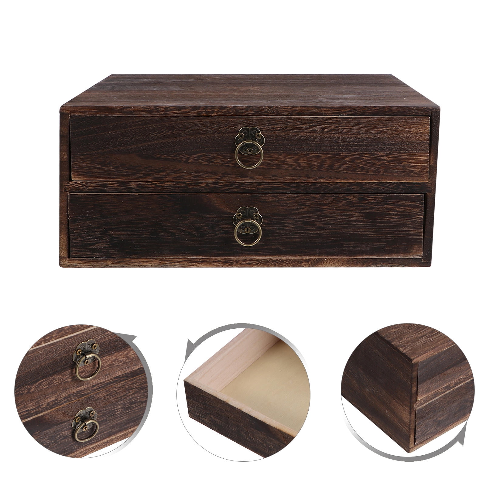 OULII 50Pack Drawer Type Box Solid Wood Storage Solution for Home Decor ...