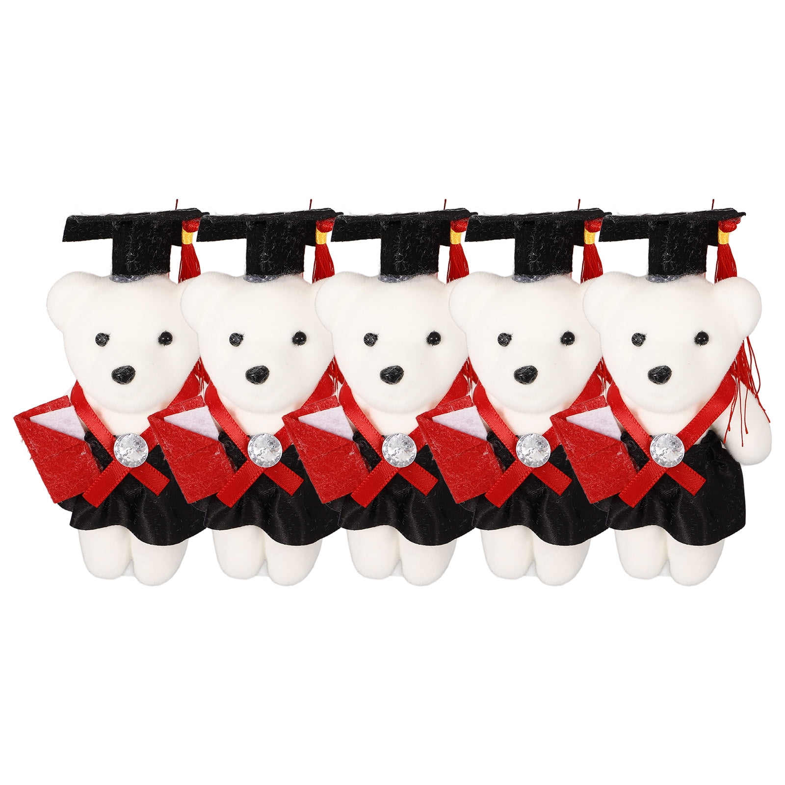 OULII Graduation Season Toy Bear Shape 5Pcs Set 4 7x1 6x1 2In - Walmart.com