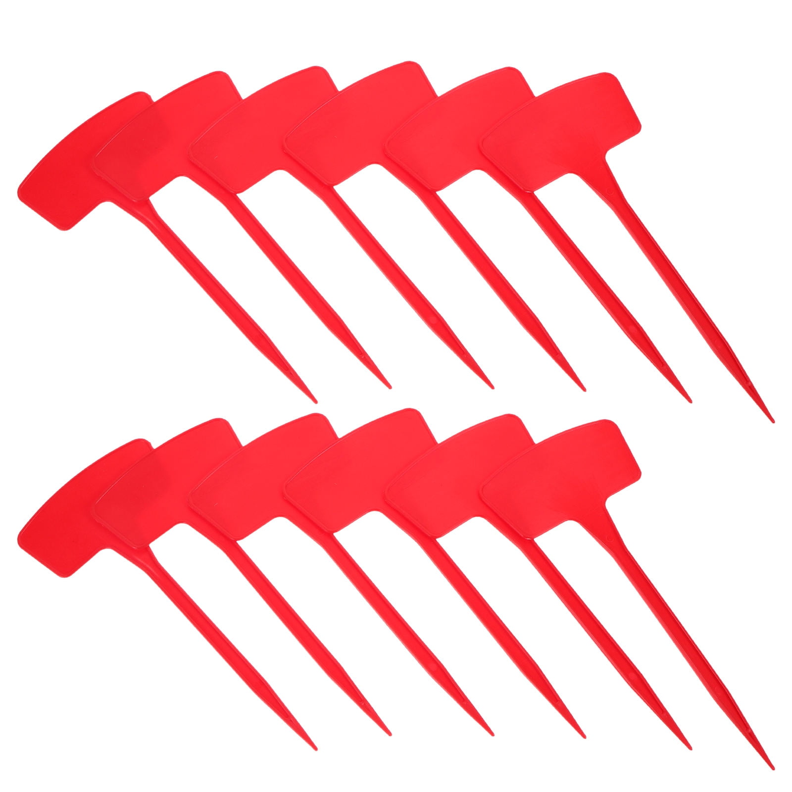 OULII Red Plastic Plant Labels for Gardens - Weather Resistant ...