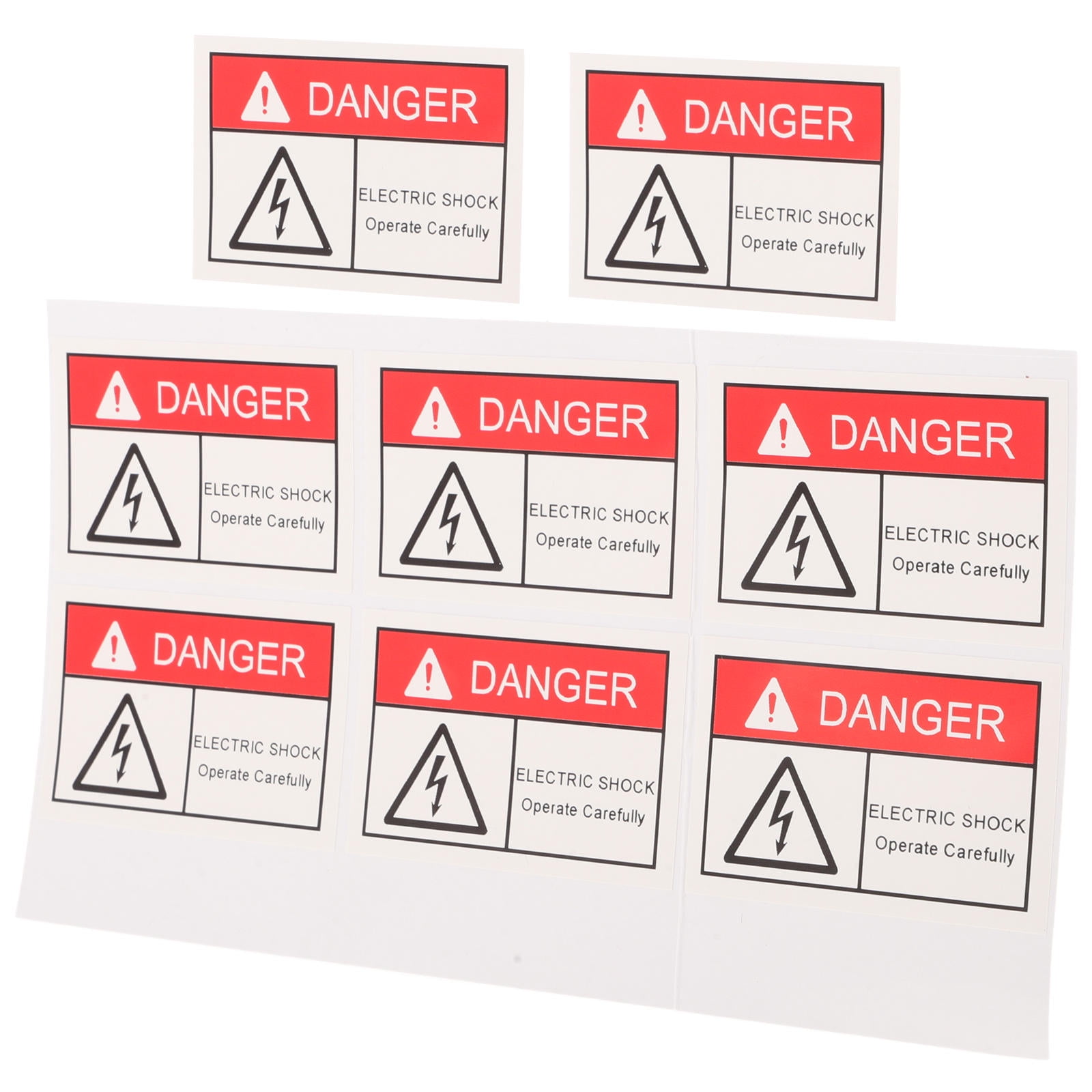OULII 8Pack Warning Electric Shocks Labels Synthetic Paper for ...
