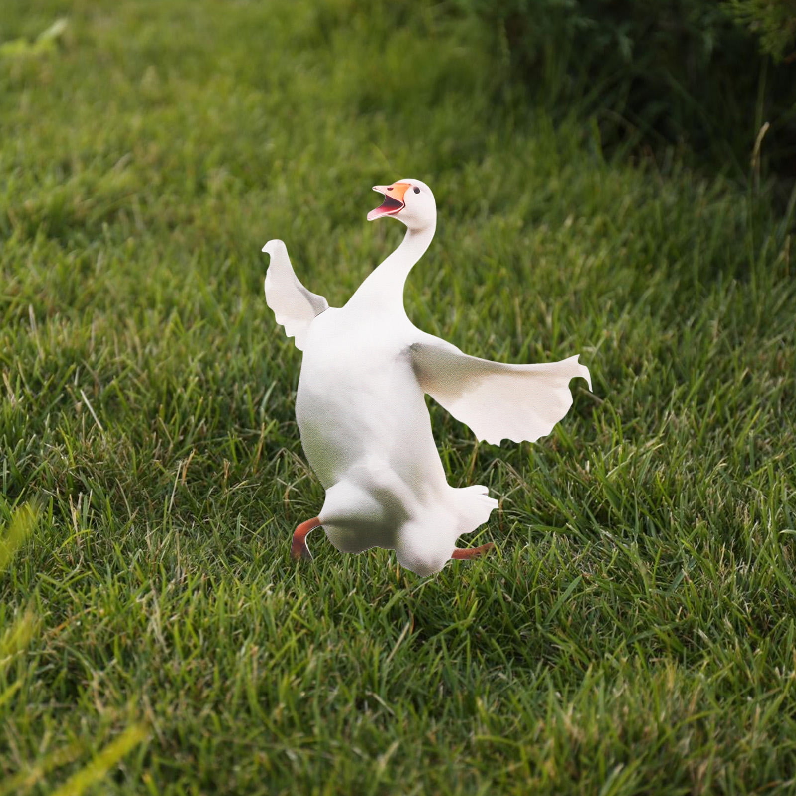 OULII Acrylic Goose Decorative Garden Stakes 1 Set Funny Yard Statue ...