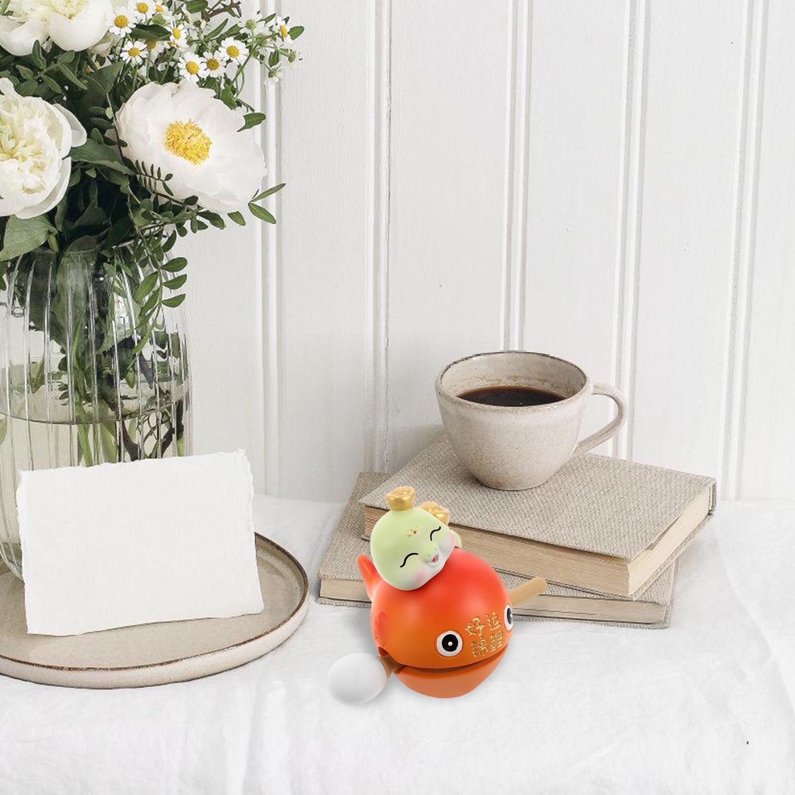 OULII Adorable Fish-Shaped Wooden Guiro Office Desktop Toy Fun Music ...