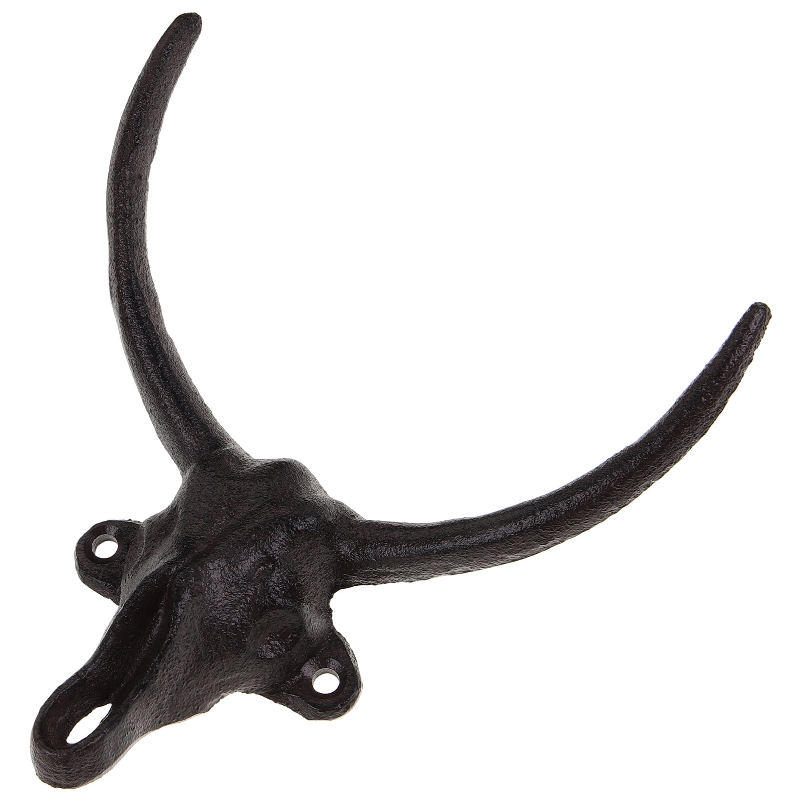 OULII Brown Iron Bull Hook Wall Mount Decorative Hook for Keys Hats and ...