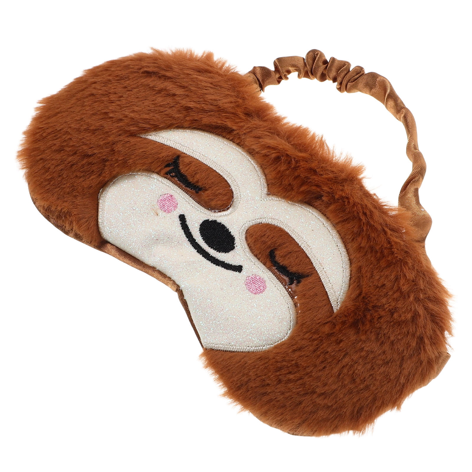 OULII Cartoon Sleep Eye Mask Plush Blindfold Brown All Ages Nap ...