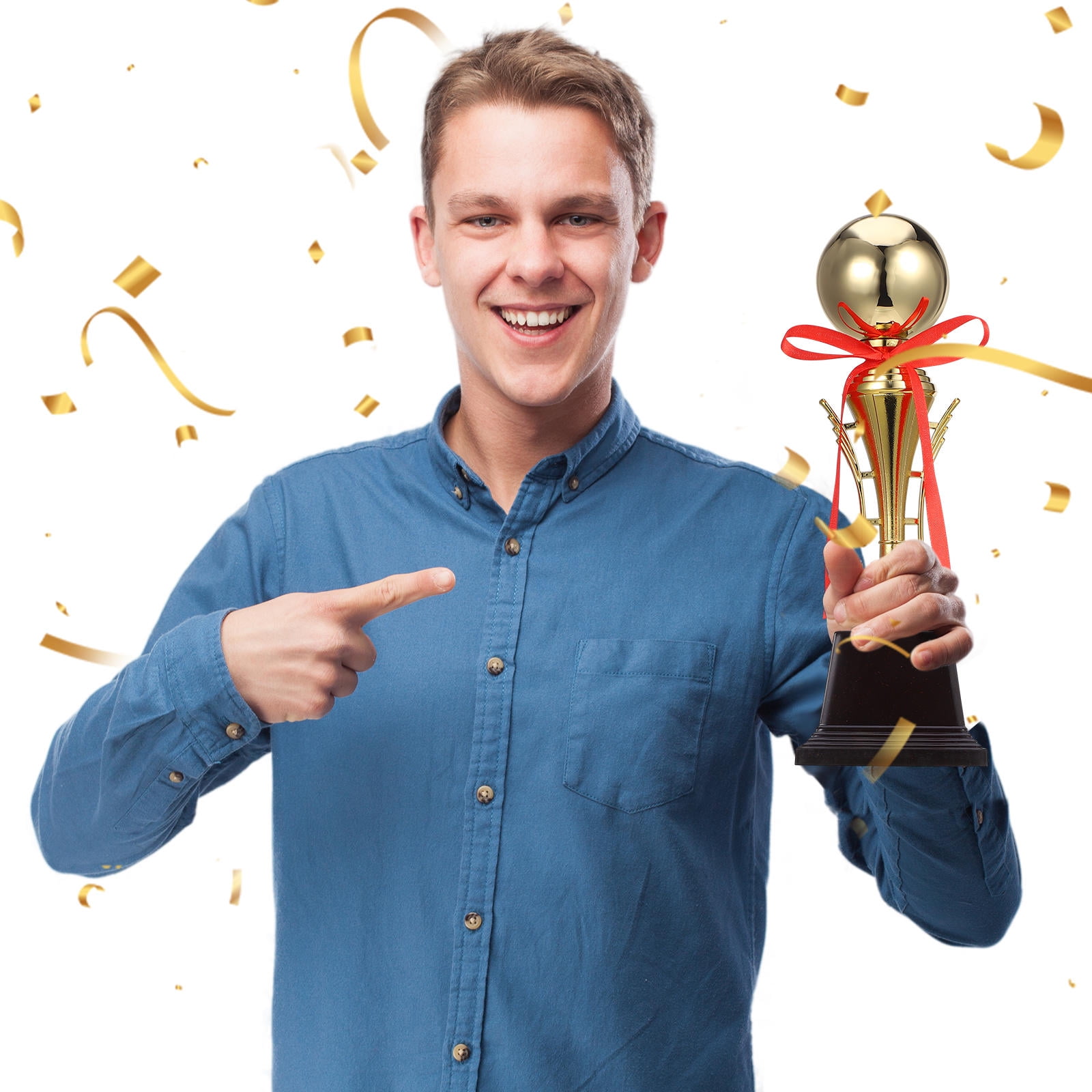 OULII Metal Award Trophy Golden Cheer and Athletic Competition ...