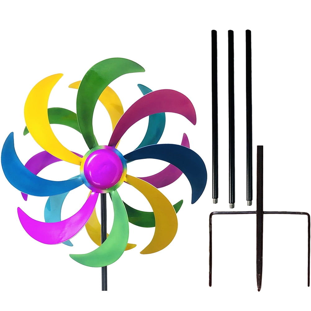 OULII Colorful Pinwheel Children Toy Spinner Outdoor Decoration for ...