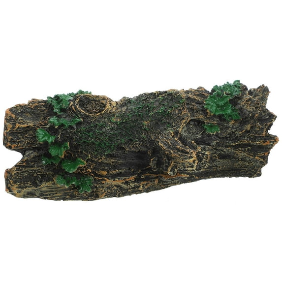 OULII Dark Brown Resin Reptile Hideout Cave for Patio Decor Easy Setup ...