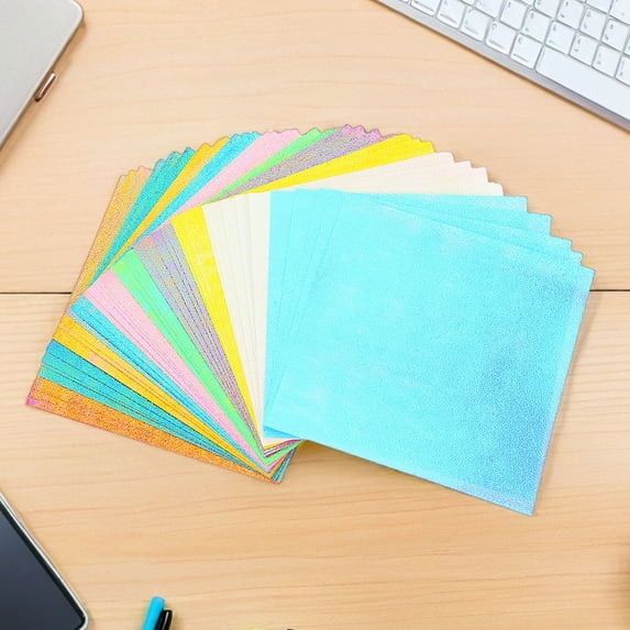 OULII Shiny Origami Paper in Assorted Colors with Pearlescent Finish ...
