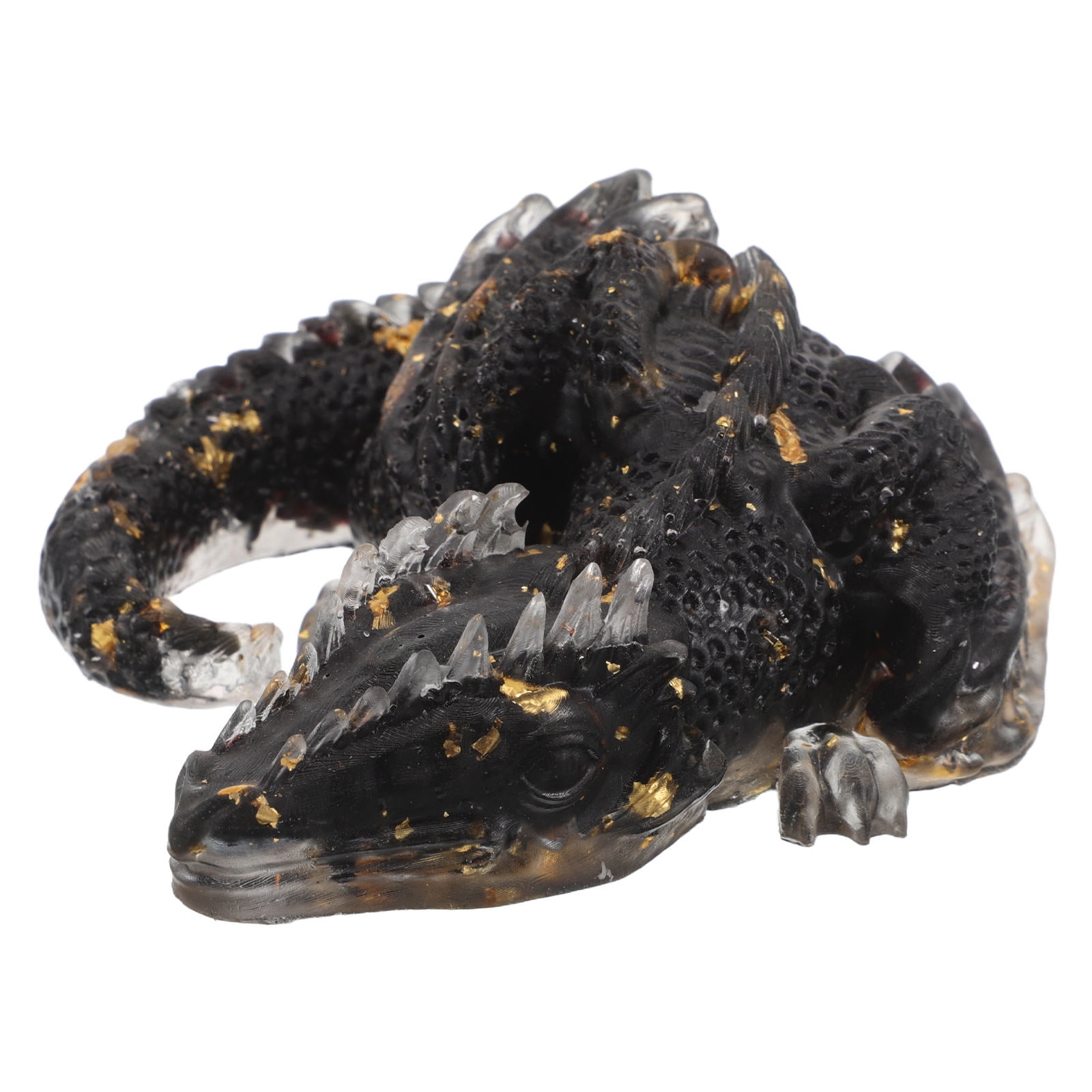 OULII Elegant Black Crystal and Resin Dragon Figurine for Decor Unique ...