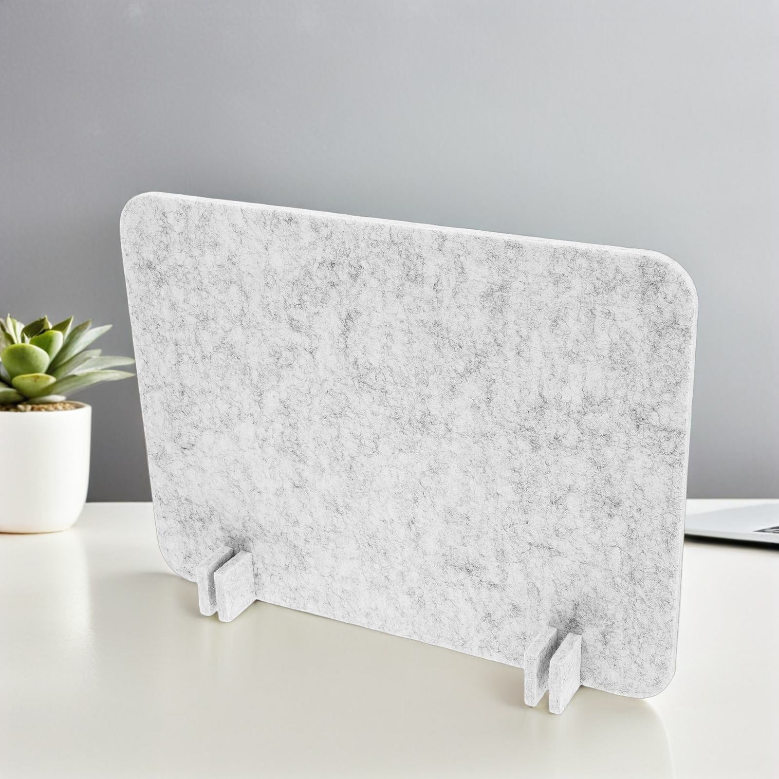 OULII Acoustic Desk Privacy Panel Light Grey Felt Noise Reducing ...
