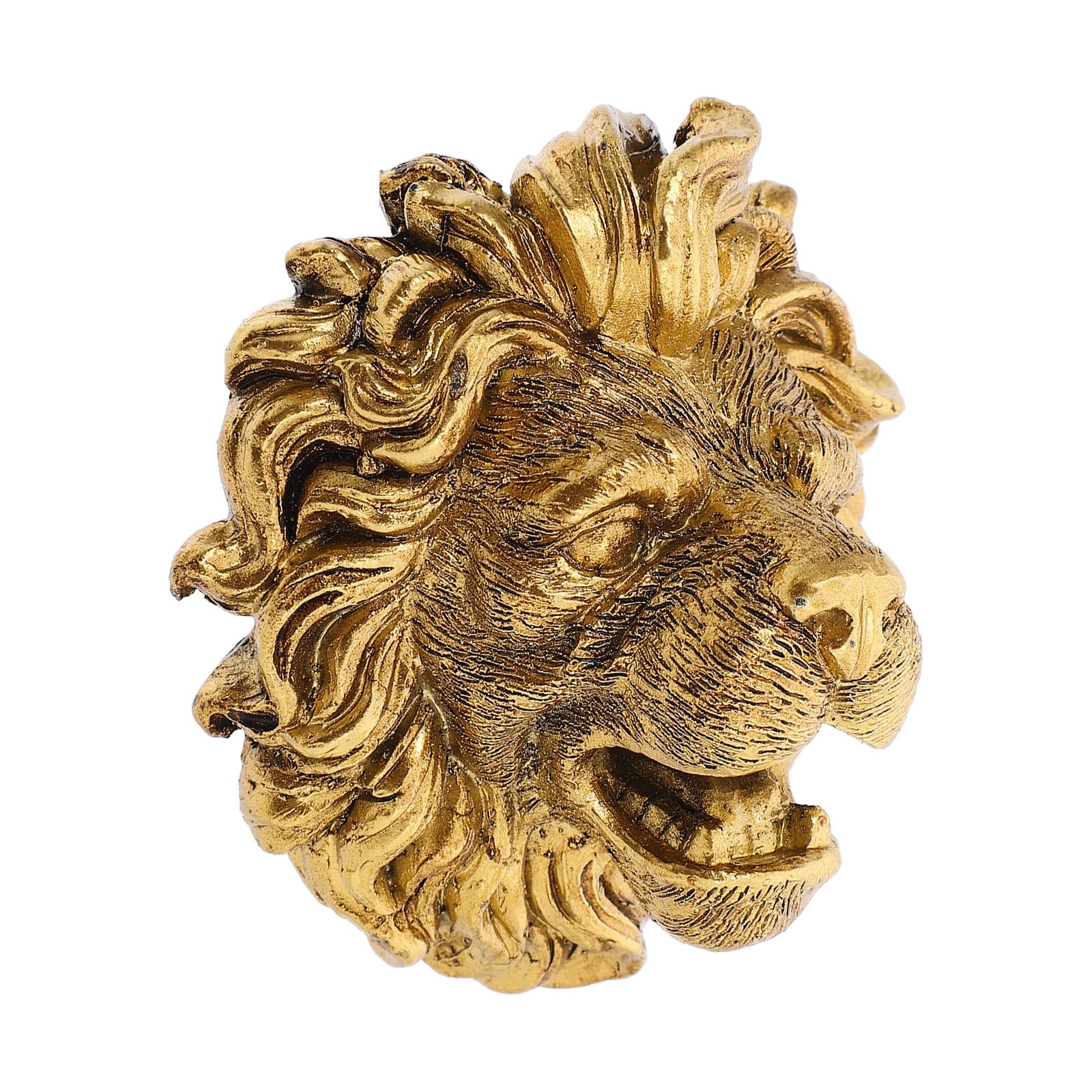 OULII Garden Lion Head Water Fountain Spitter Wall Mounted Resin Nozzle ...