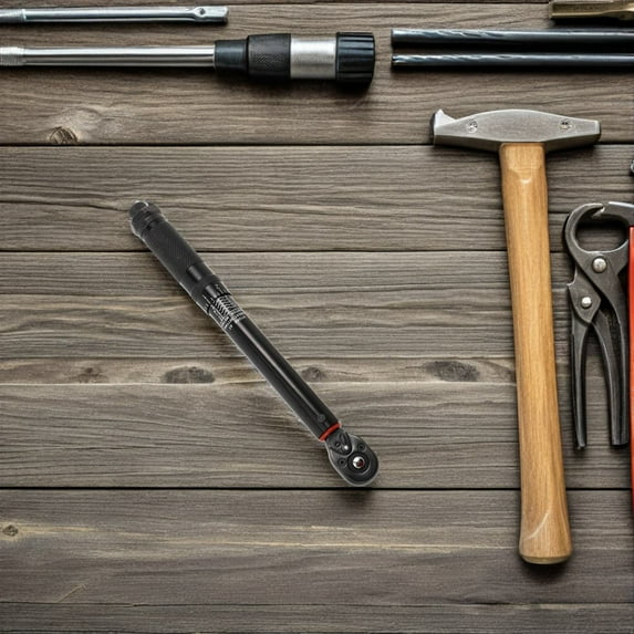 OULII Ergonomic Black Steel Torque Spanner Wrench with Ratchet for ...