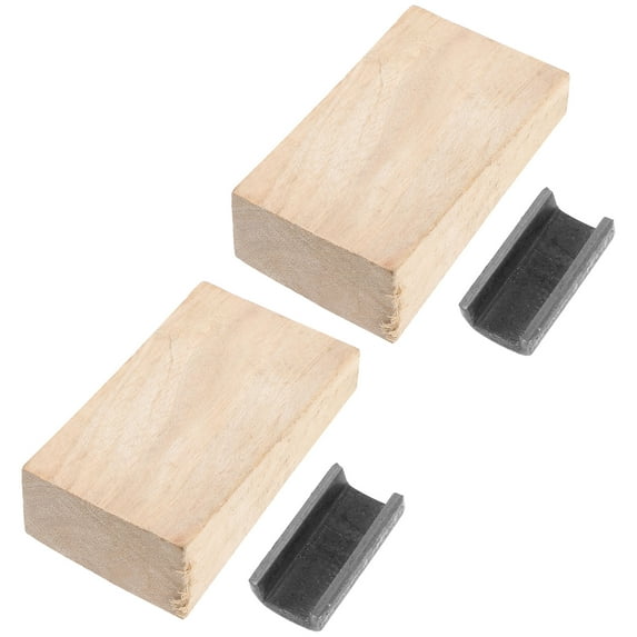 OULII Iron Hoe Fixing Tool 2 Sets Reinforce Wedge Hand Hoe Head Wood ...