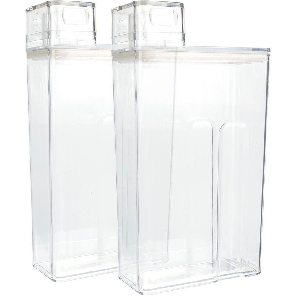 OULII Laundry Powder Container 2Pcs Clear Plastic Detergent Bucket with ...