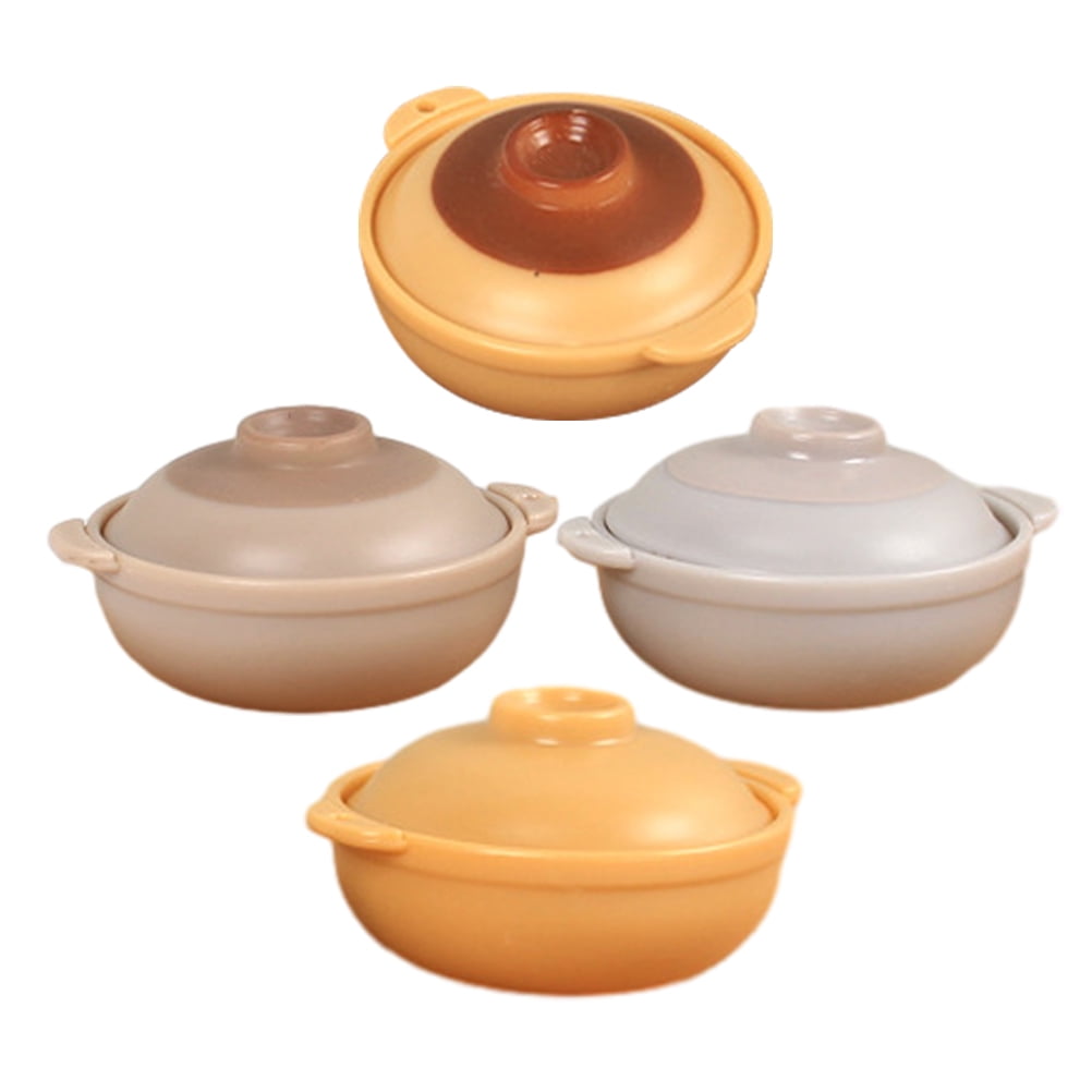 OULII Miniature Casserole Model Assorted Color Plastic Kitchen Decor ...