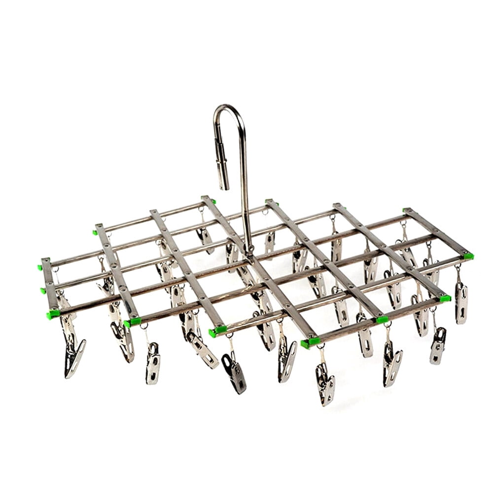 OULII Multi Clip Drying Rack 1Pack Silver Metal Clothes Pin For Hanging ...