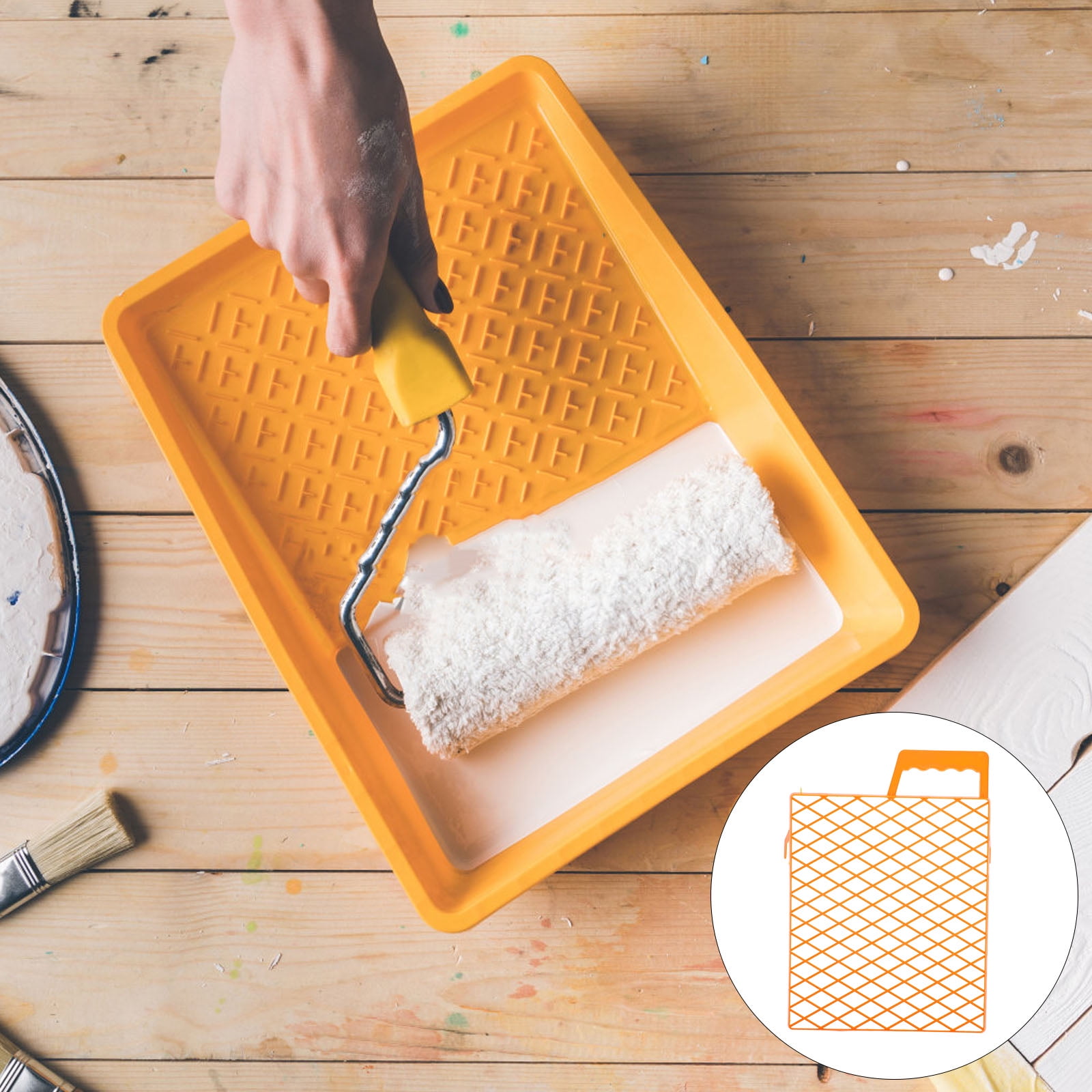 OULII Plastic Grid Paint Tray Liner for Buckets and Trays 1 Set Smooth ...