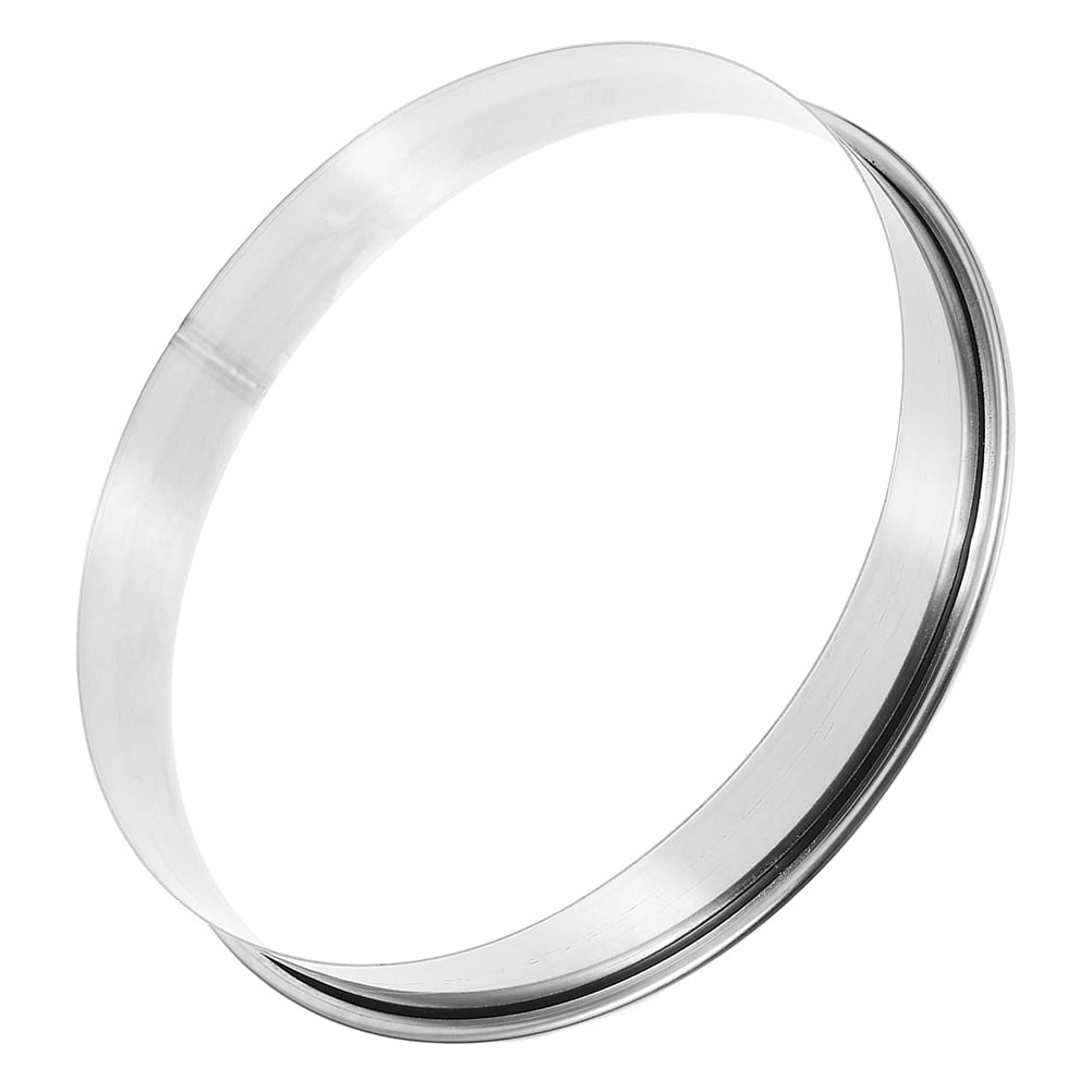 OULII Plated Silver Metal Cake Baking Ring for Precise Food Placement ...