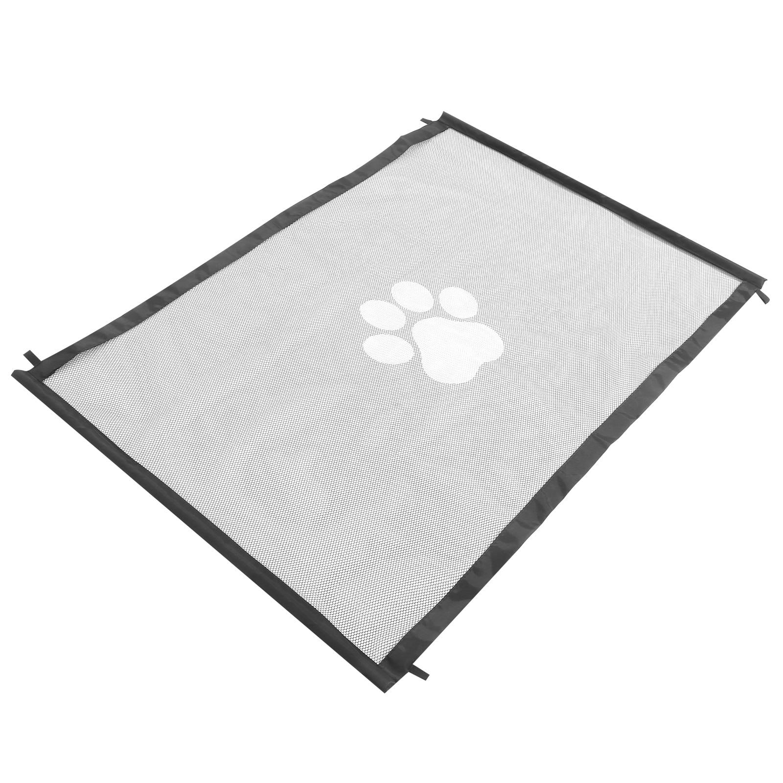 OULII Portable Black Mesh Dog Barrier Car Pet Gate with Breathable ...