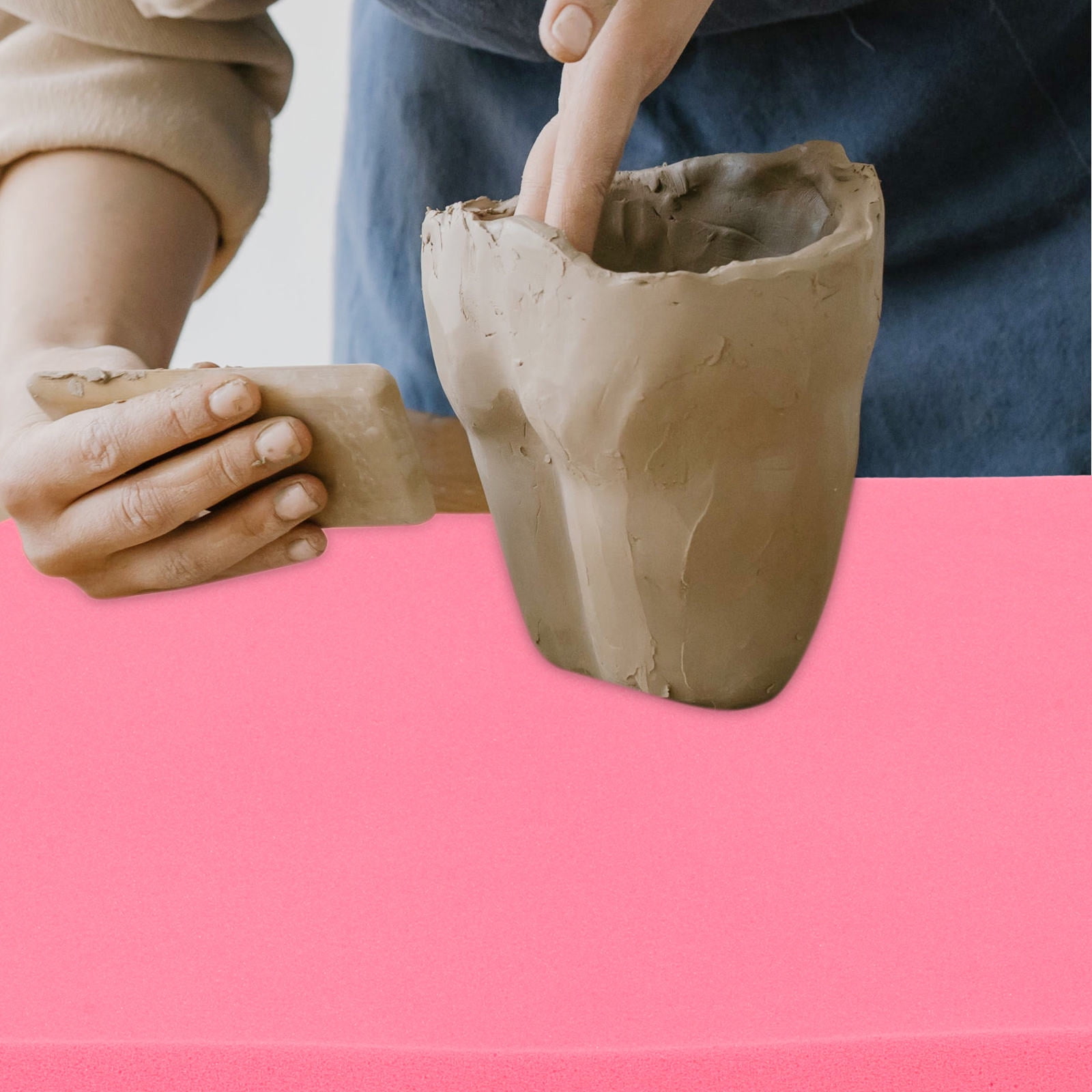 OULII Durable Pink Pottery Sponge Pad for Ceramic Shaping and Craft ...