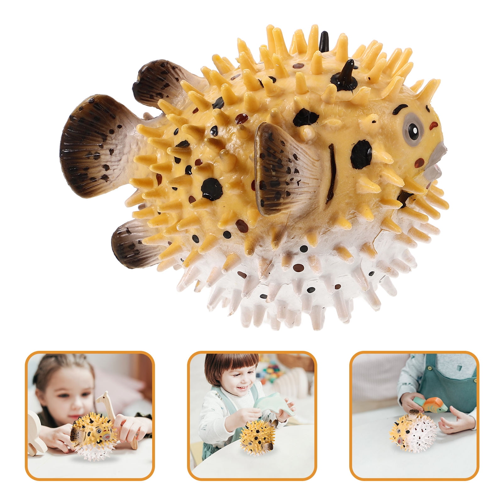 OULII Realistic Pufferfish Figurine - Pufferfish Toy Simulation Puffer ...