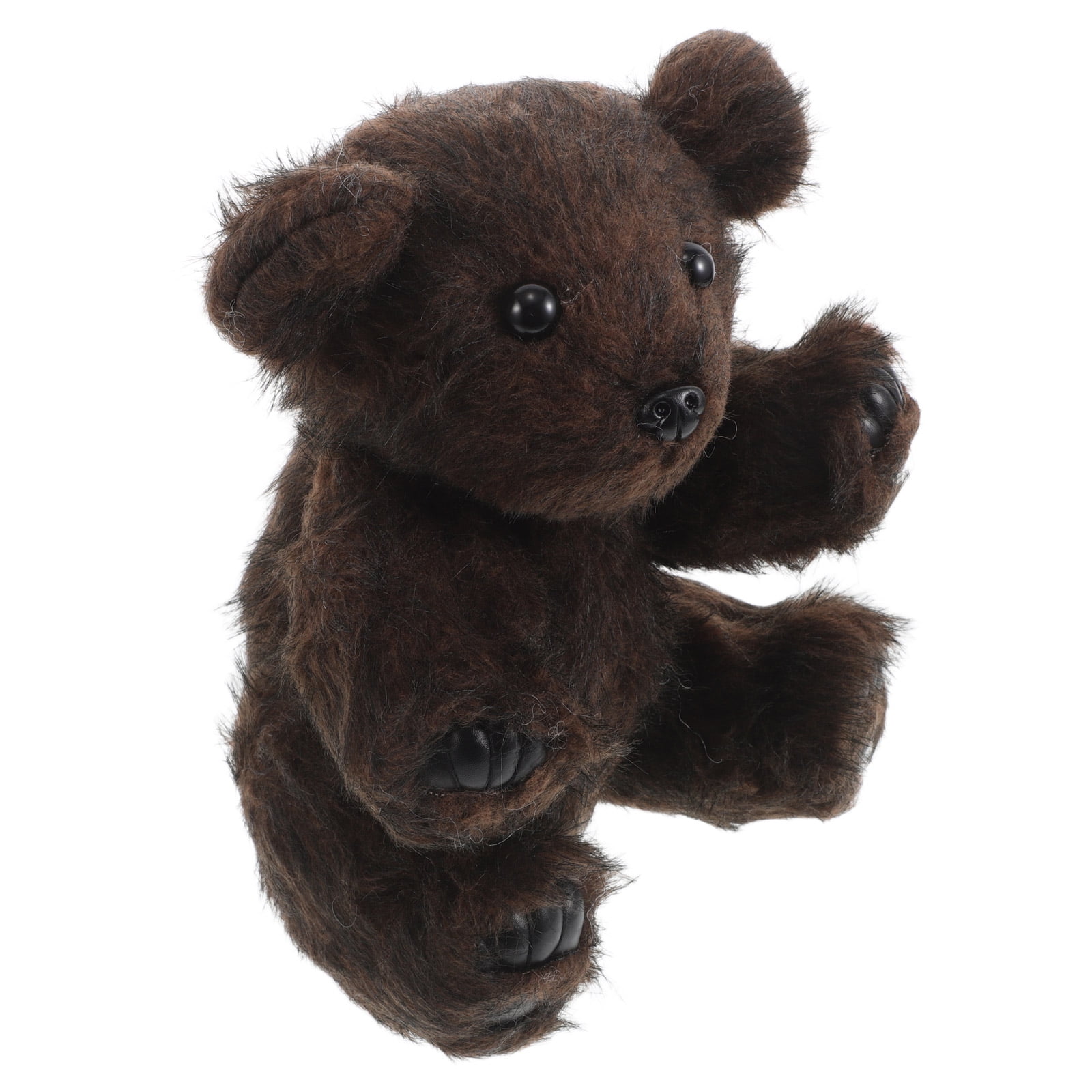 OULII Realistic Stuffed Animals Plush Bear Brown Adjustable Limbs for ...