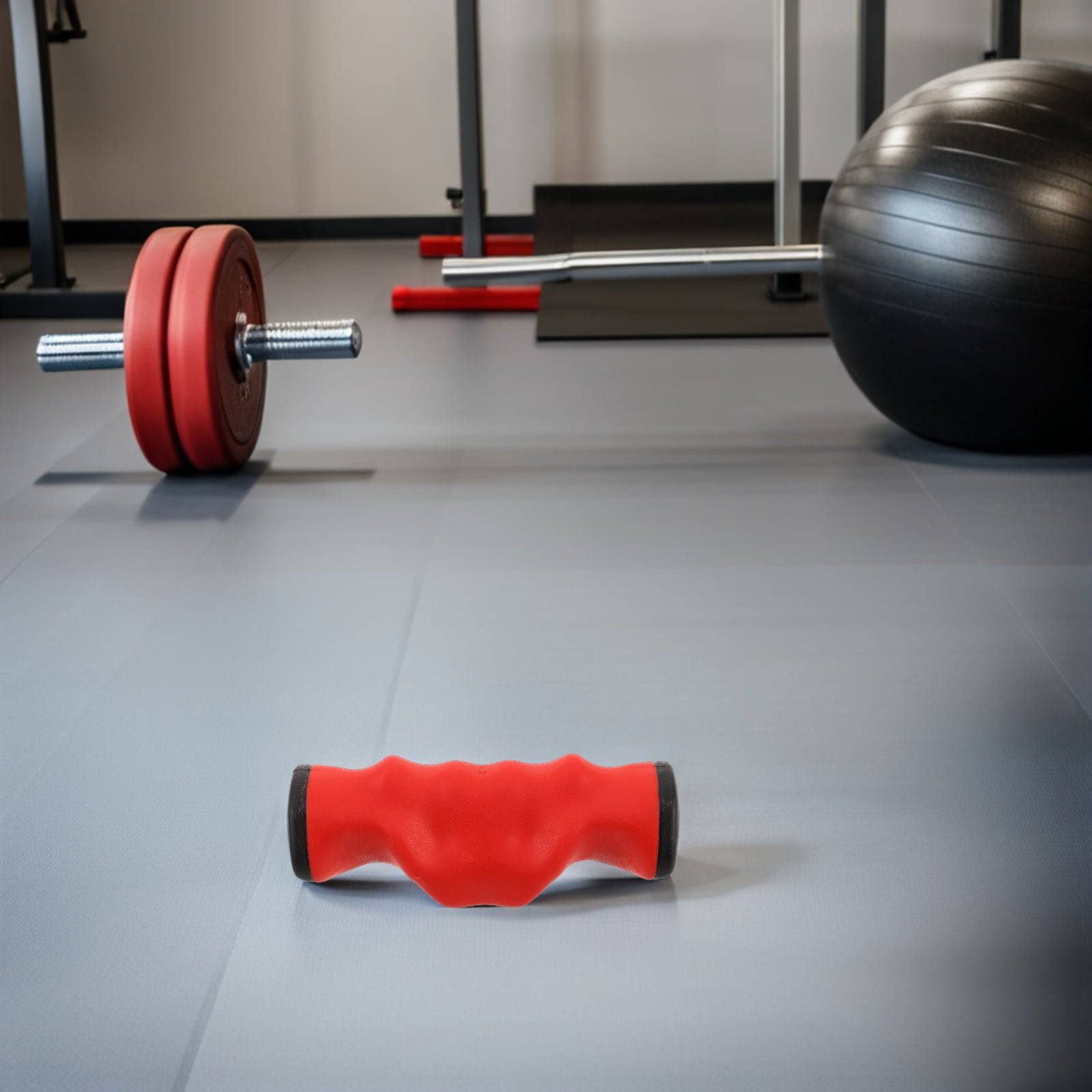 OULII Nonslip Red PVC Dumbbell Grips for Home Gym Heavy Duty Workout ...