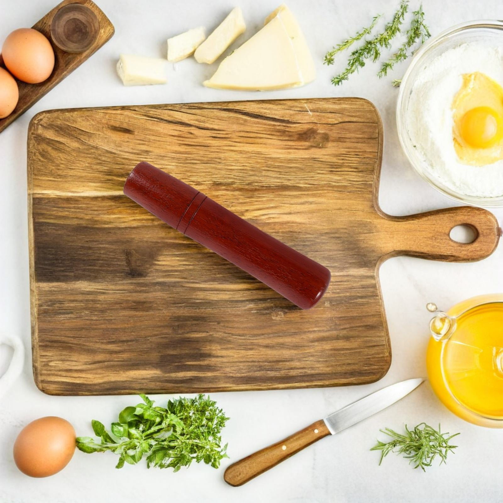OULII Solid Beech Wood Pan Handle Replacement with Nonslip Grip for ...