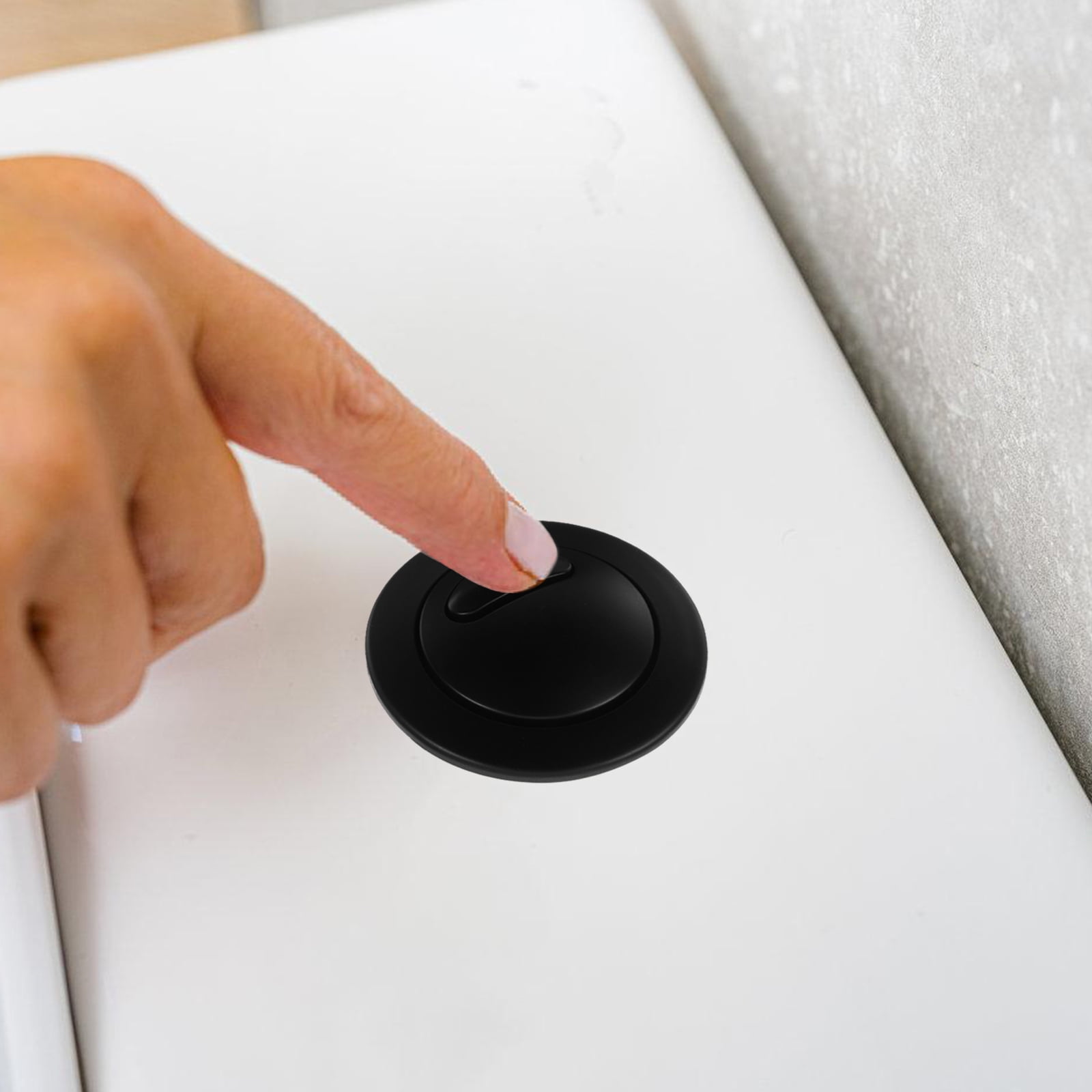OULII Toilet Button Dual Flush Black Plastic for Easy Installation ...