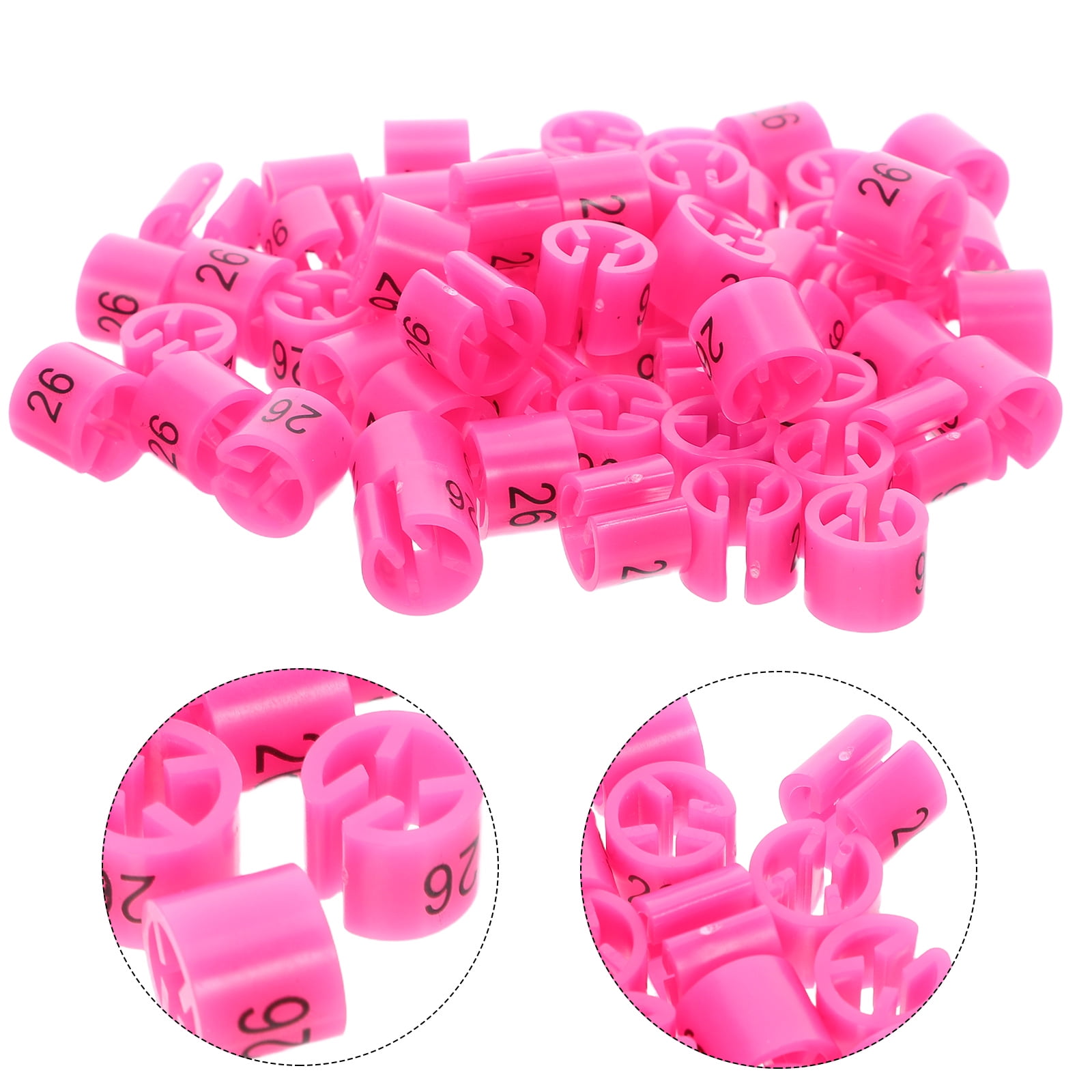 OULII Hanger Size Markers Rosy Plastic for Closet Organizer DIY Use ...
