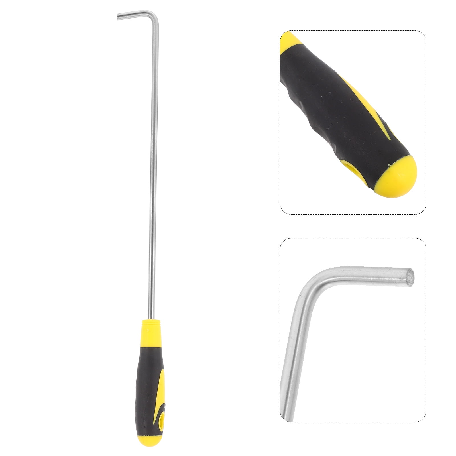 WHAMVOX Sturdy Stainless Steel Hook with Rubber Handle for Lifting ...