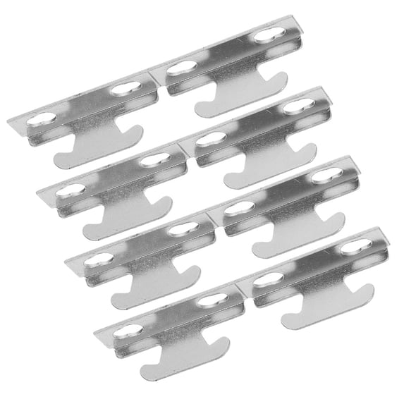 OULII Set of 8 Curtain Rod Brackets Silver Load Bearing Wall Bracket ...