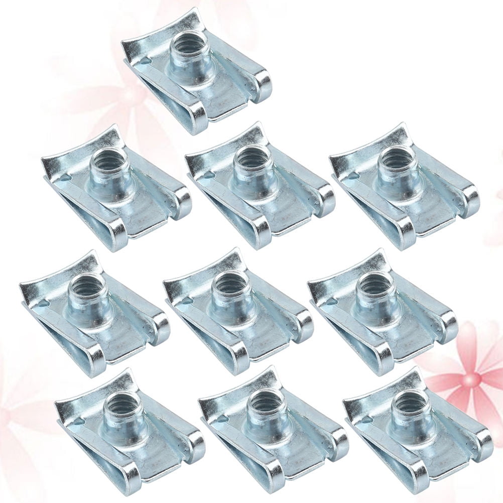 OULII Silver 10Pcs Manganese Steel U Nut for Panel 2.2X1.5X0.88cm ...