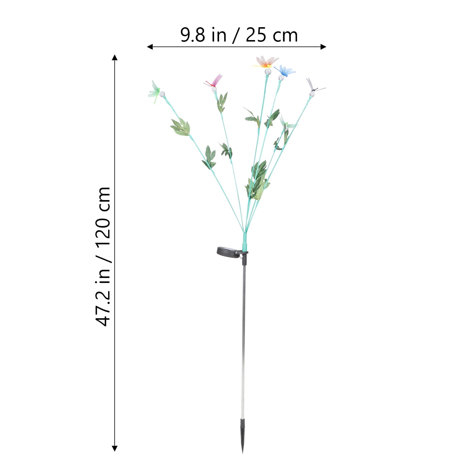 OULII Solar Stake Lights with Plastic Dragonfly Design for Garden ...