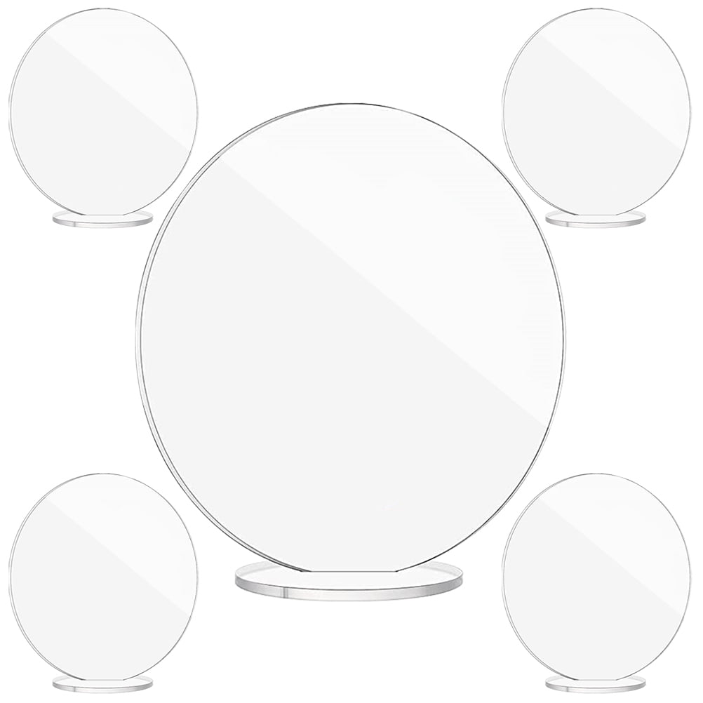 OULII Table Signs For Wedding 5Set Acrylic Round Blank Signs For ...