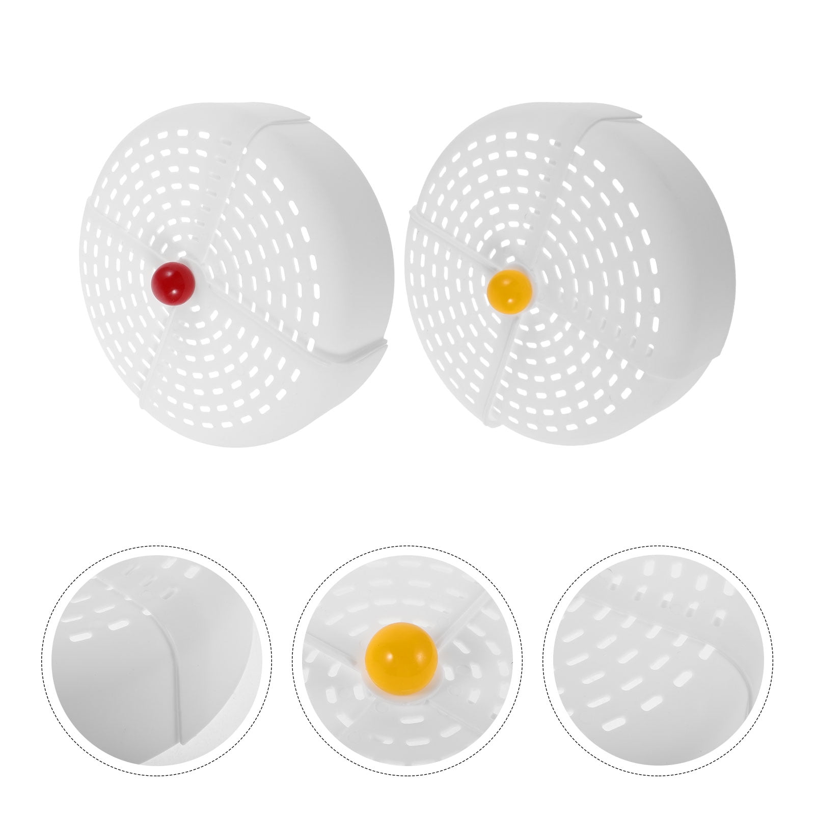 OULII 4-Pack Round Foldable Food Covers with Splatter Guard ...