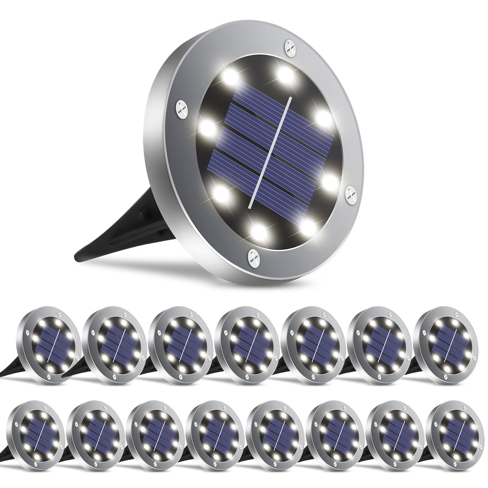 OULONGER Solar Lights Outdoor,12 Pack Solar Lights Outdoor Waterproof ...